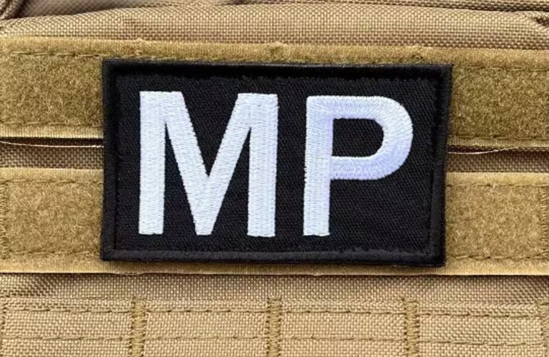 MP Patch (3.5 Inch) Tactical Morale Embroidered Touch Fastener Badge ...
