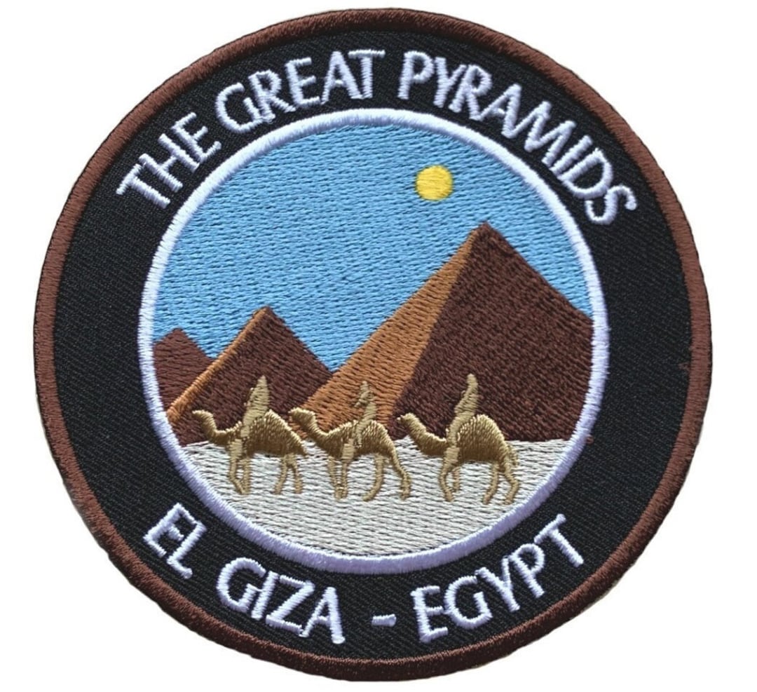 Giza Pyramids Patch (3.5 Inch) Egypt Iron/sew-on Badge Egyptian Travel ...