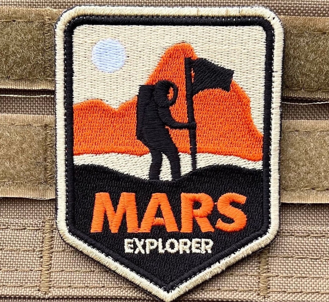 Mars Explorer Patch (3.5 Inch) Hook + Loop Velkro Badge NASA Space ...