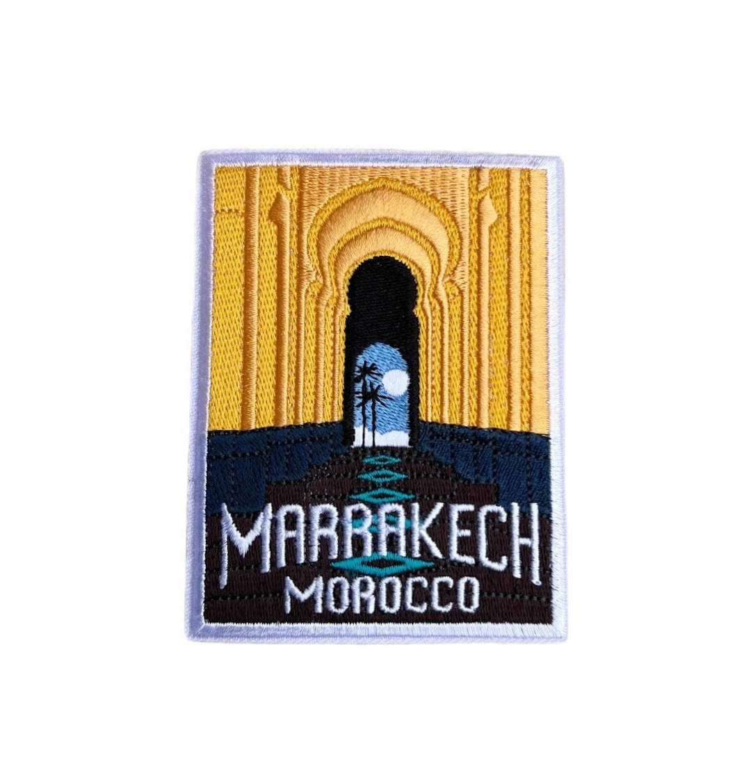 Marrakech Morocco Patch 3.5 Inch Iron-on / Sew-on Badge Travel Souvenir ...