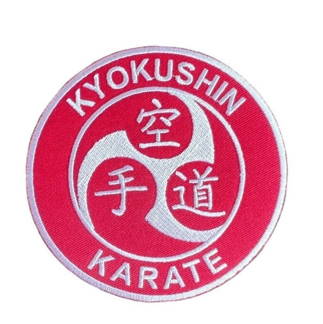 Kyokushin Karate Red Patch 3.5 Inch Embroidered Iron/sew-on Badge Kyoku ...