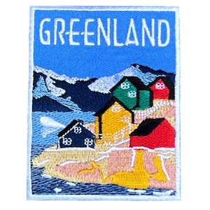 Greenland Patch (3.5 Inch) Iron-on / Sew-on Badge Travel Souvenir Emblem Perfect for Backpack ...