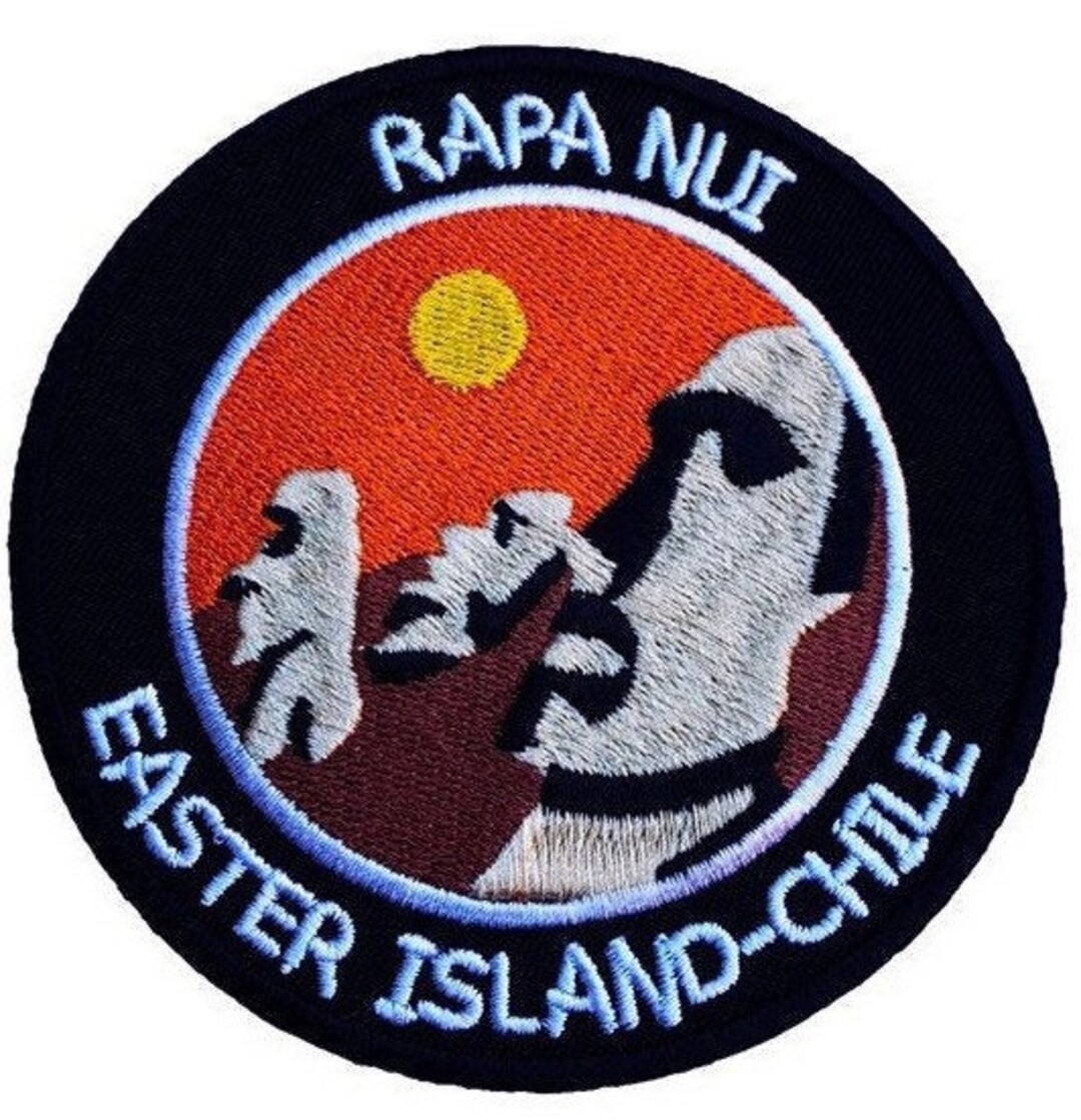 Moai Rapa Nui Easter Island Patch 3.5 Inch Iron/sew-on Badge Applique ...