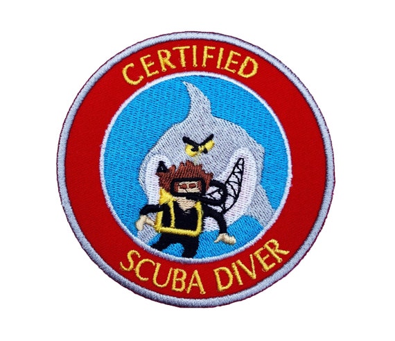Certified Scuba Diver Patch 3.5 Inch Embroidered Iron / Sew | Etsy