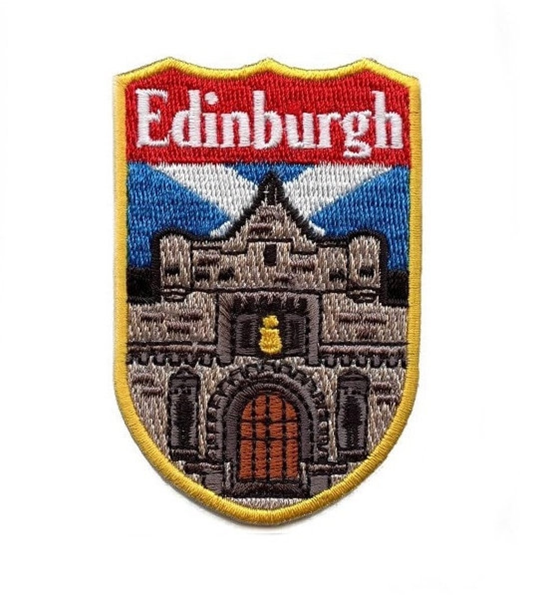Edinburgh Scotland Shield Patch (3 Inch) Iron-on Badge Travel Europe ...