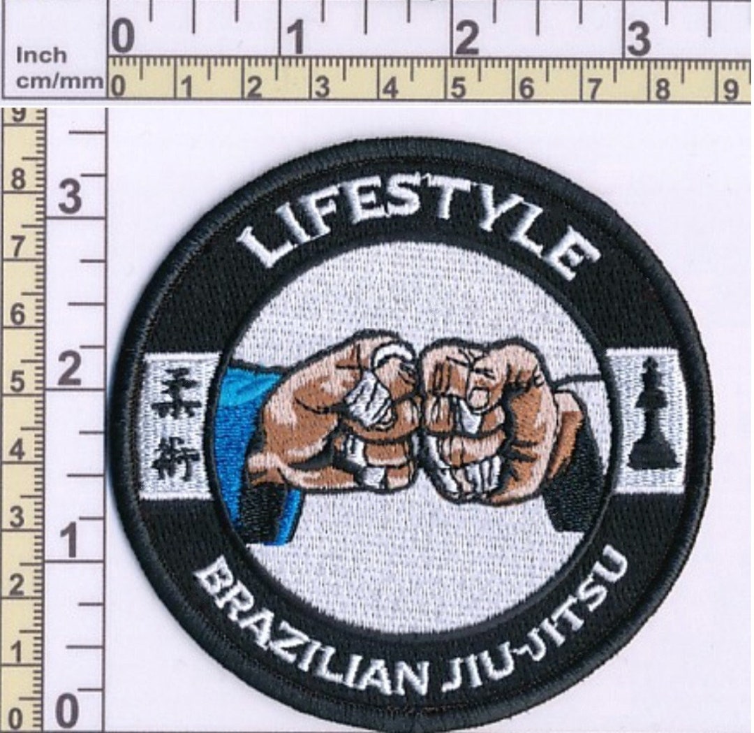 Brazilian Jiu Jitsu Lifestyle Patch (3.5 Inch) Fist Bump Iron or Sew-on ...