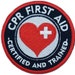 CPR First Aid Certified & Trained Patch 3 Inch Embroidered Iron-on/sew ...