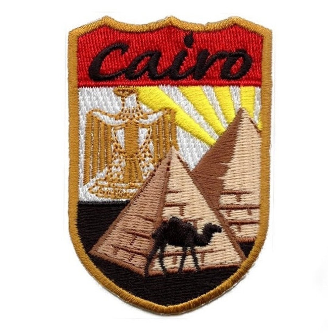 Cairo Shield Patch 3 Inch Iron-on Badge Travel Egypt Souvenir Emblem ...