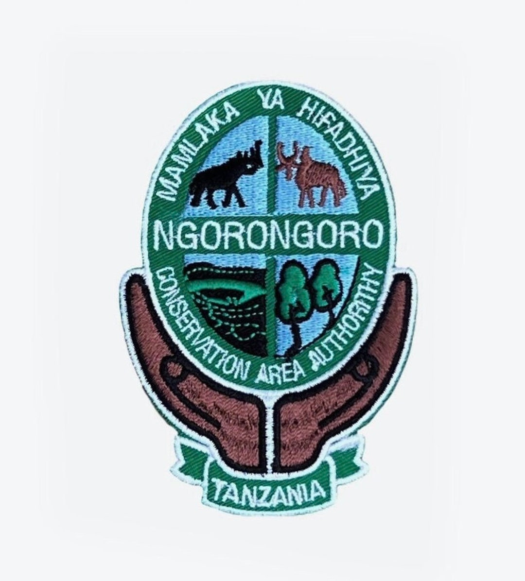 Ngorongoro Conservation Area Tanzania Patch (4 Inch) Iron-on/sew-on ...