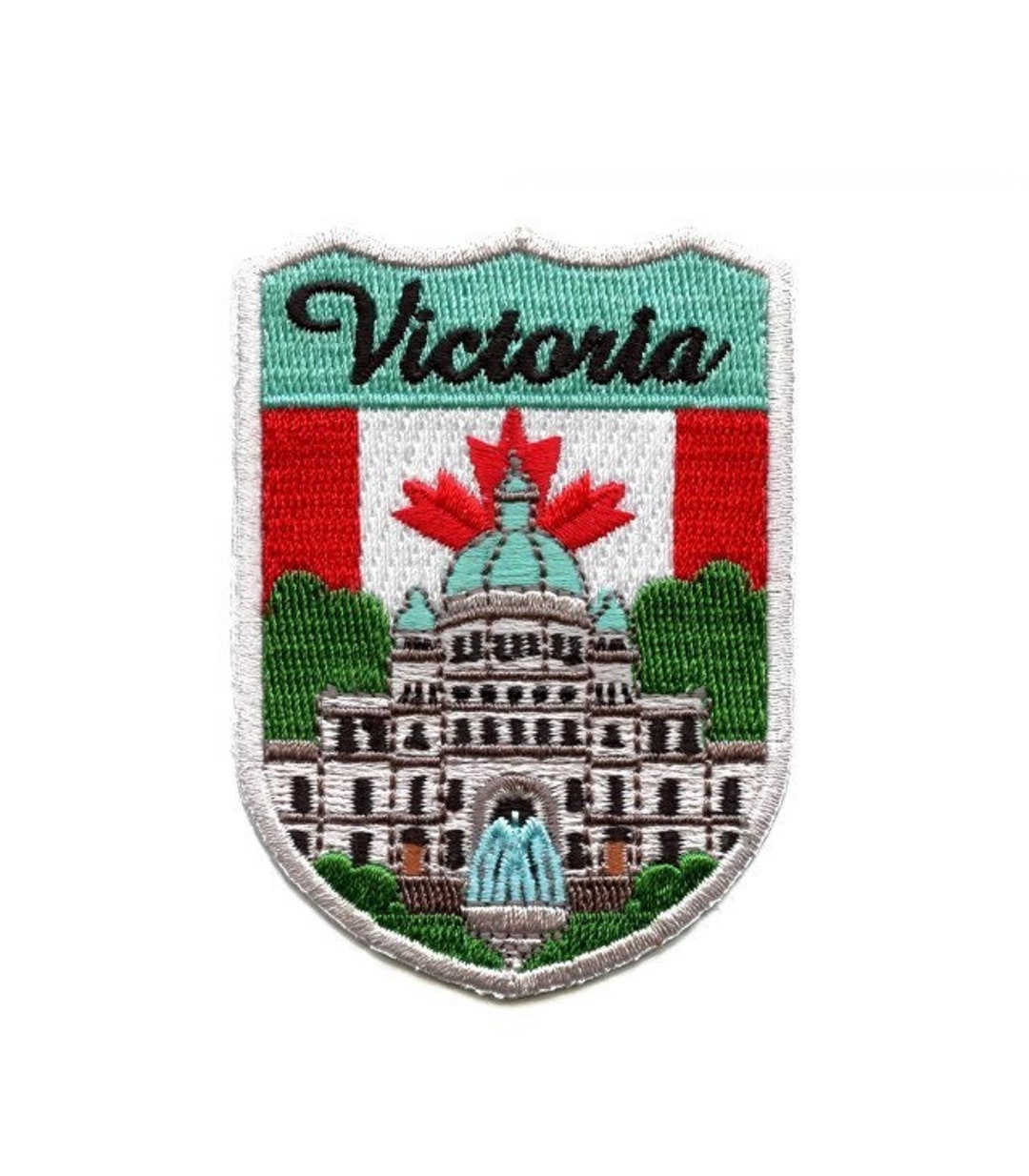 Victoria Shield Patch (3 Inch) Iron-on Badge Travel Canada Souvenir ...