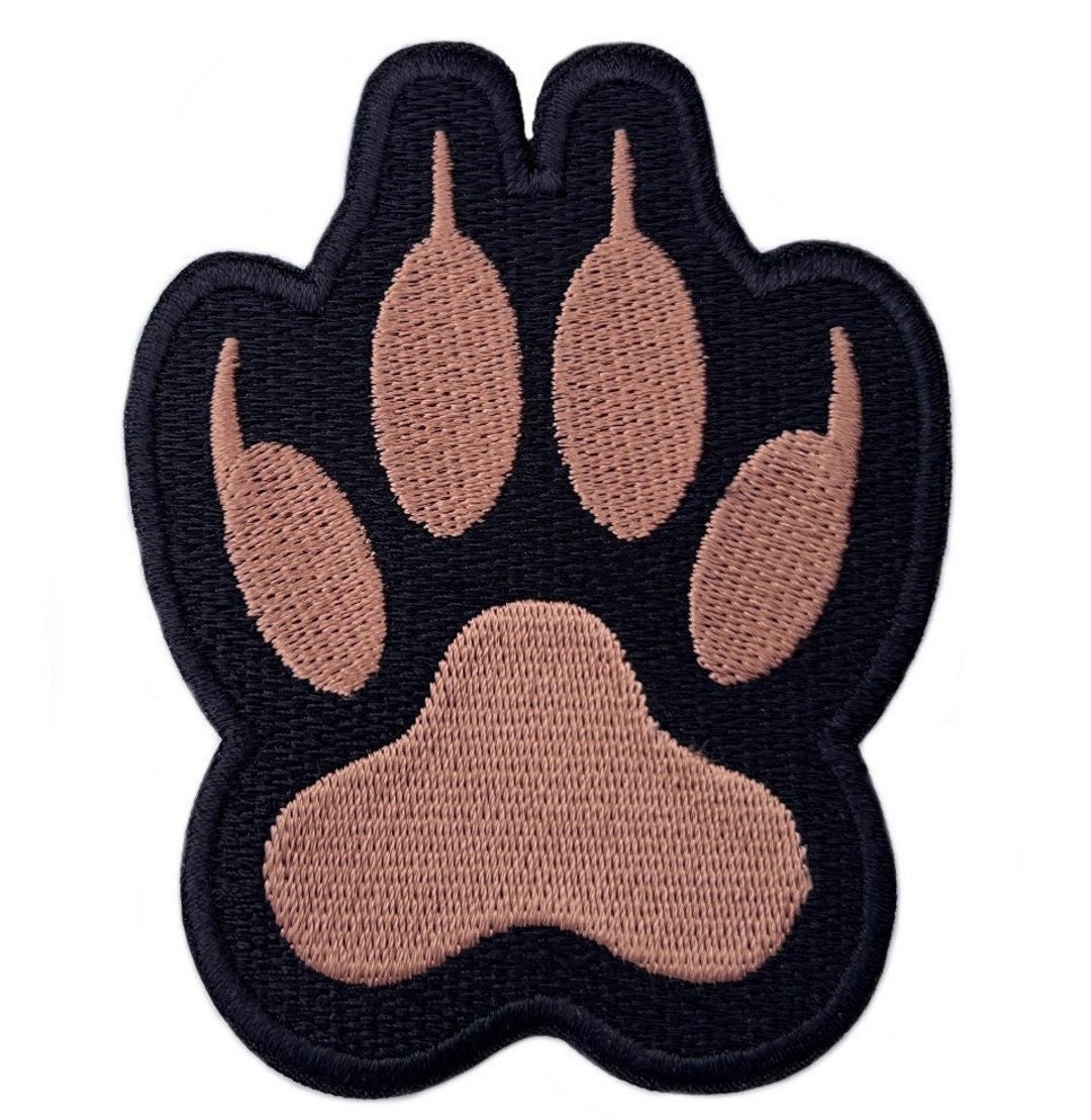 Dog Wolf Canine Paw Patch (3.5 Inch) Embroidered Iron/sew-on Badge Paw Print Emblem Harness ...