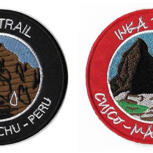 X2 Inca Trail Machu Picchu Peru Patch Set Embroidered Iron or Sew on ...