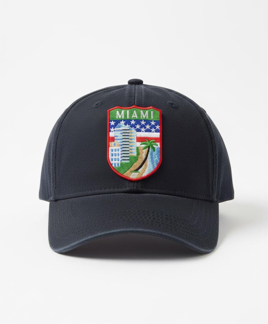 Miami Florida Shield Patch (3 Inch) Iron-on Badge Travel USA Souvenir ...