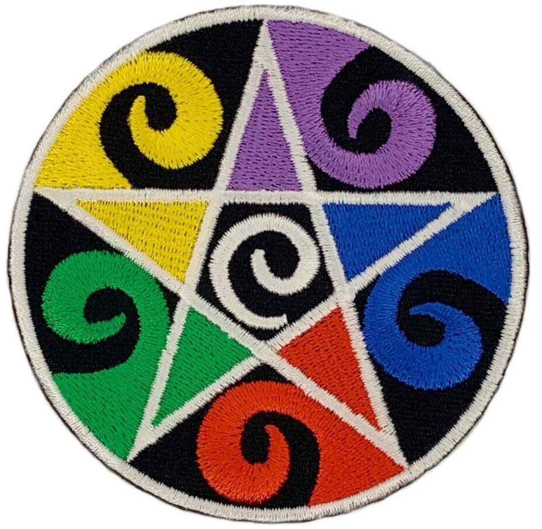 Wiccan Pentagram Star Patch (3 Inch) Colorful Embroidery Iron/sew-on ...