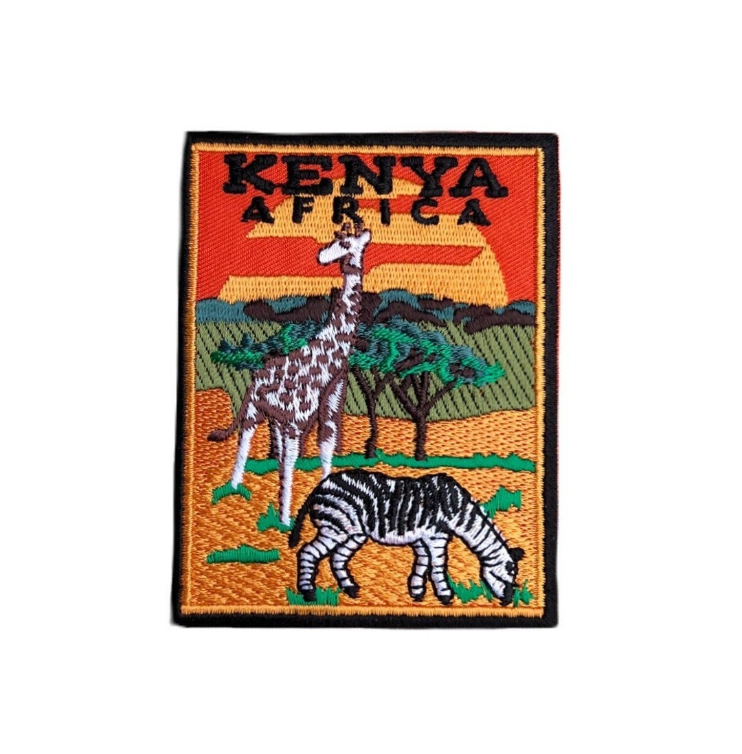 Kenya Africa Patch (3.5 Inch) Iron-on / Sew-on Badge Travel Souvenir ...