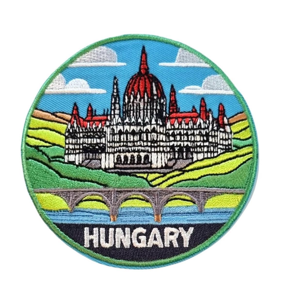 Hungary Patch Embroidered Iron-on/sew-on Badge (3.5 Inch) Travel Europe ...