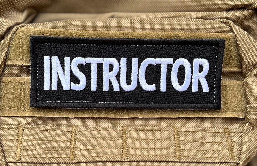 Instructor Patch (5 Inch) Black Embroidered Badge (hook + Loop ...