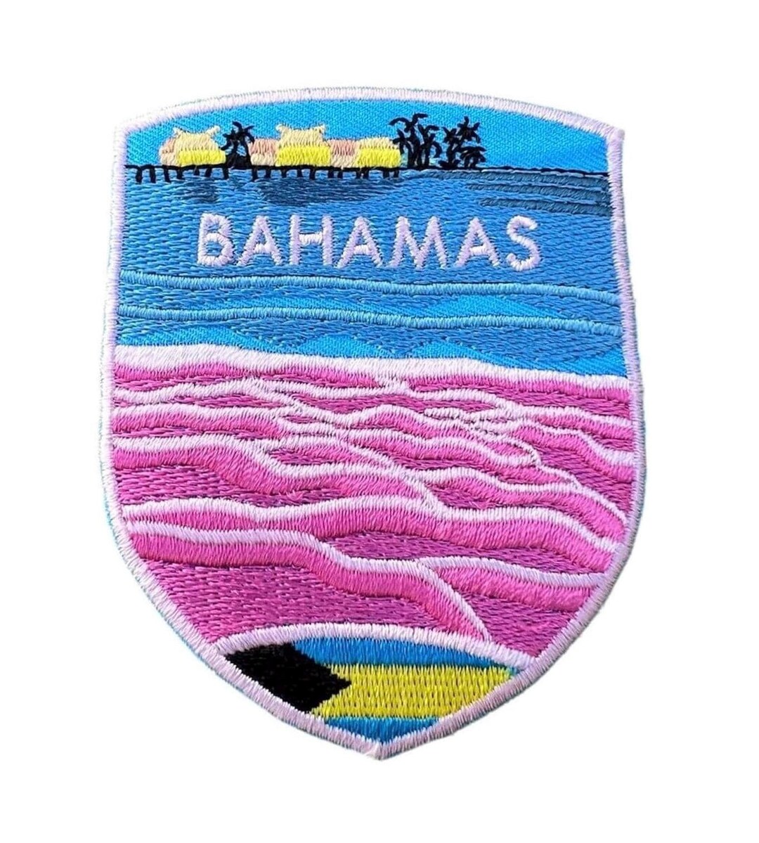 Bahamas Patch (3 Inch) Embroidered Iron-on or Sew-on Badge Travel ...