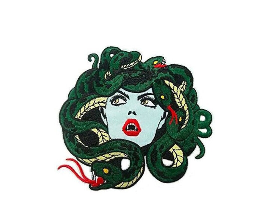 Medusa Patch 5 Inch Iron/sew-on Badge Horror Myth of Olympus - Etsy