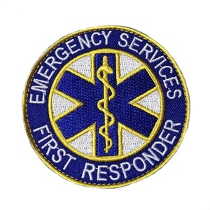 Emergency First-responder Patch (3 Inch) Embroidered Velkro (hook ...