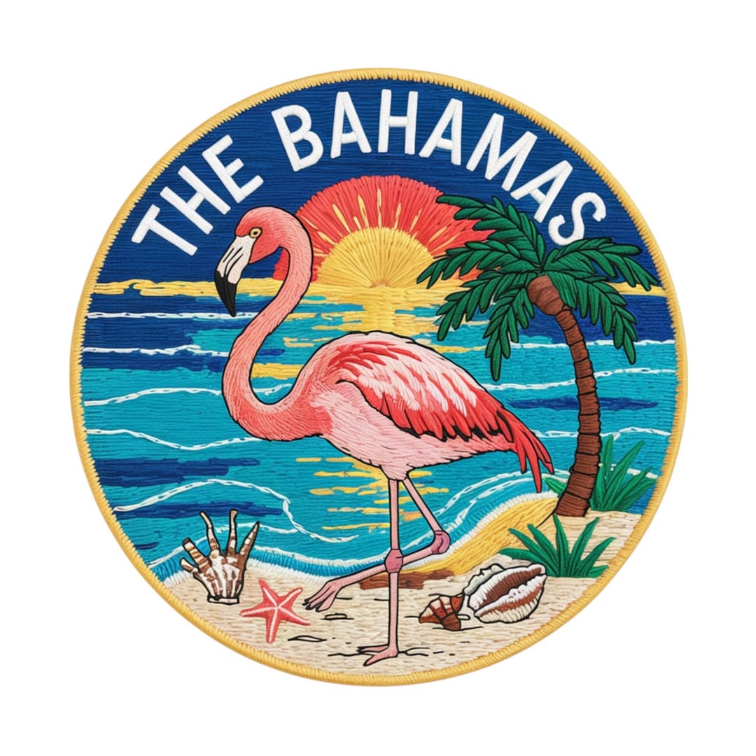 The Bahamas Patch (3 Inch) Embroidered Iron-on/sew-on Badge Travel ...