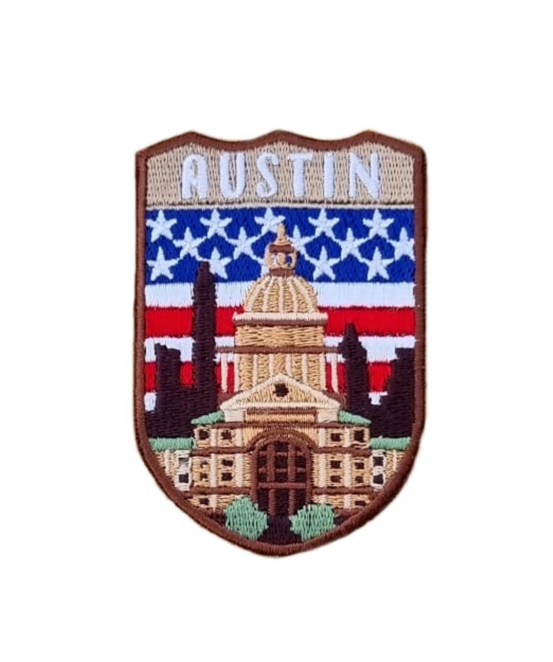 Austin Texas Shield Patch (3 Inch) Iron-on Badge Travel USA Souvenir ...
