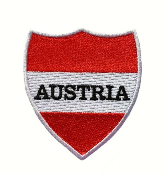 Austria Flag Patch 3 Inch Embroidered National Badge hook | Etsy