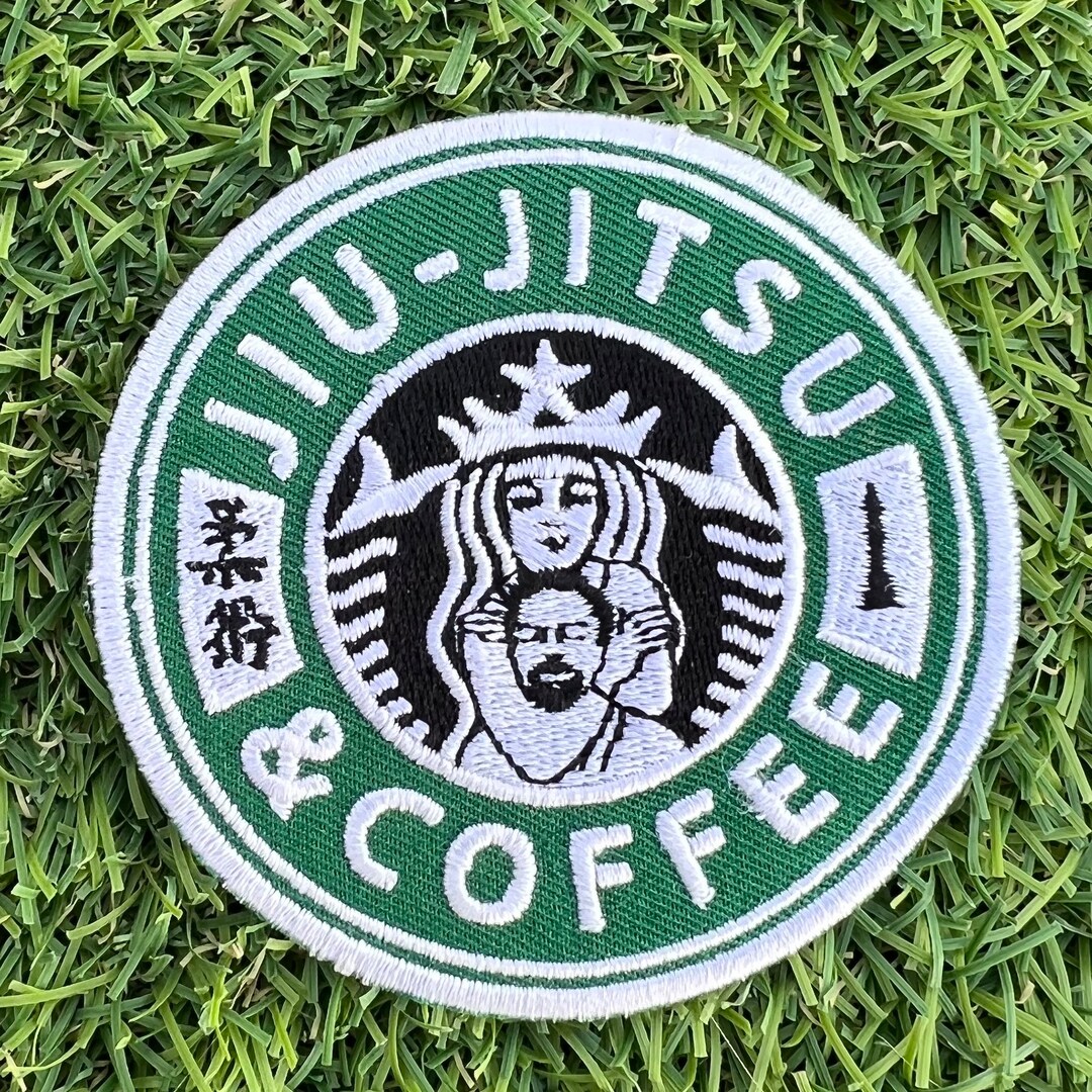 Jiu Jitsu and Coffee Patch (3 Inch) Velkro or Iron-on Badge Grappling ...