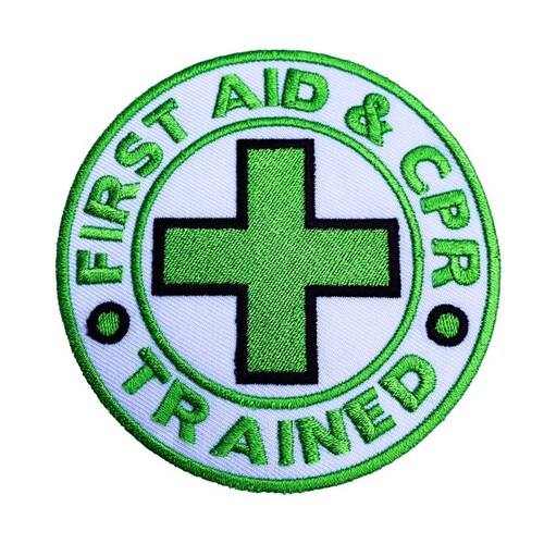 First Aid & CPR Trained Patch 3.5 Inch Embroidered Iron or - Etsy