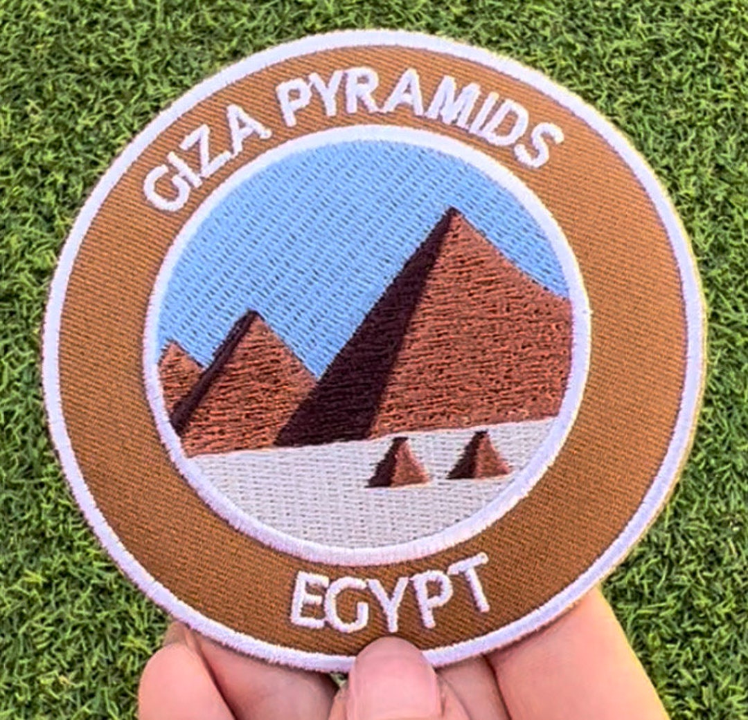 Giza Pyramids Patch (3.5 Inch) Egypt Iron or Sew-on Badge Egyptian ...