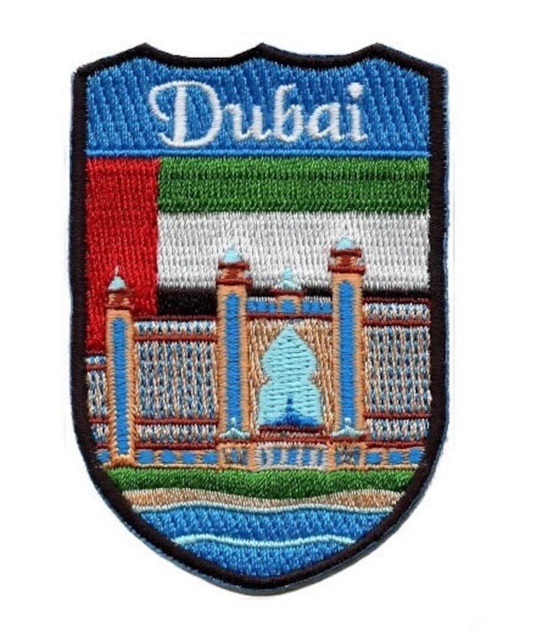 Dubai Shield Patch 3 Inch Iron-on Badge Travel United Arab Emirates UAE ...