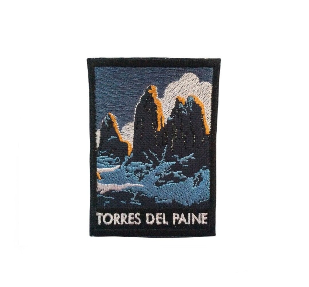 Torres Del Paine Chile Patch 3.5 Inch Iron-on or Sew-on Badge Souvenir Travel Patagonia Backpack ...