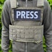 XL Press Patch 10 Inch Black Embroidered Laser Cut Badge hook Loop ...