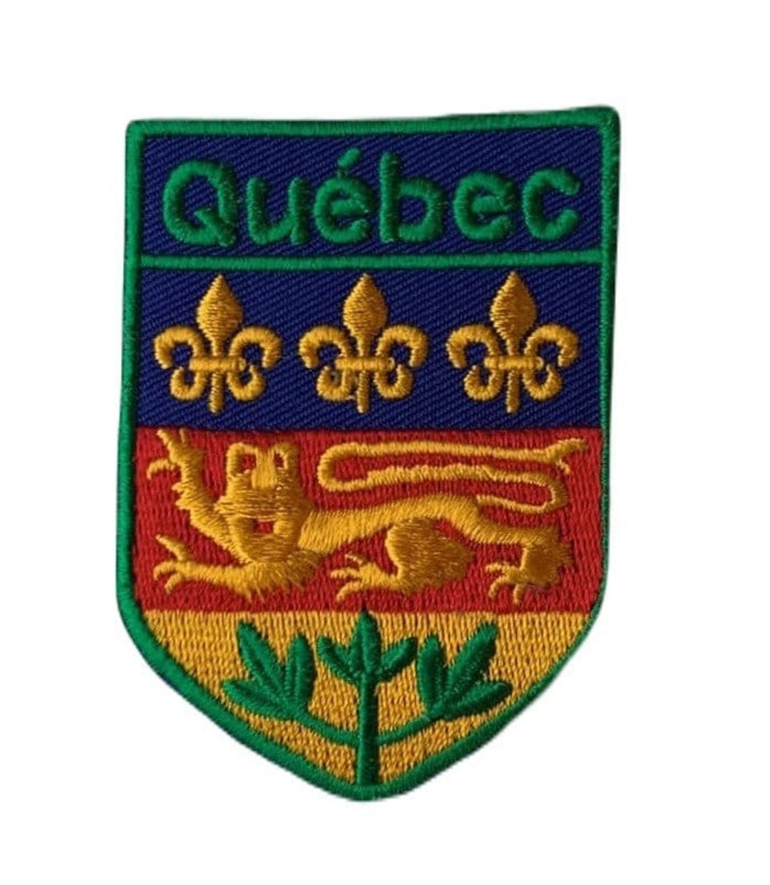 Quebec Shield Patch (3 Inch) Iron-on Badge Travel Canada Souvenir Emblem Perfect for Backpacks ...