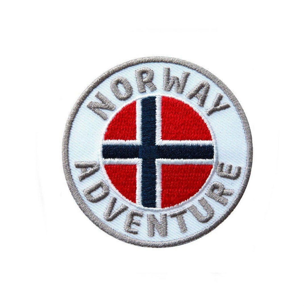 Norway Adventure Patch 3 Inch Iron-on / Sew-on Badge Trekking Hiking ...
