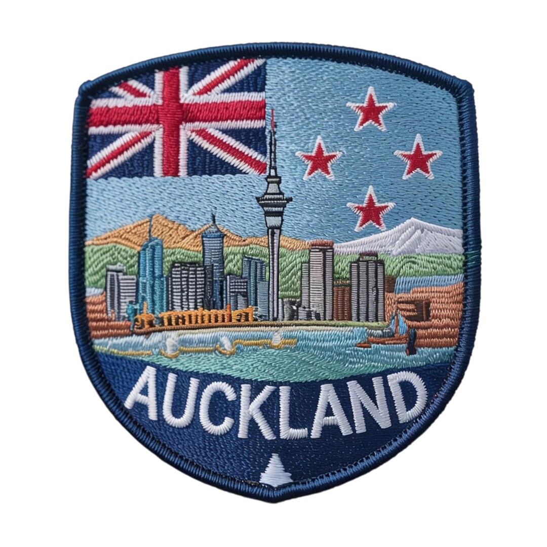 Auckland New Zealand Flag Patch (3 Inch) Embroidered Iron-on/sew-on ...