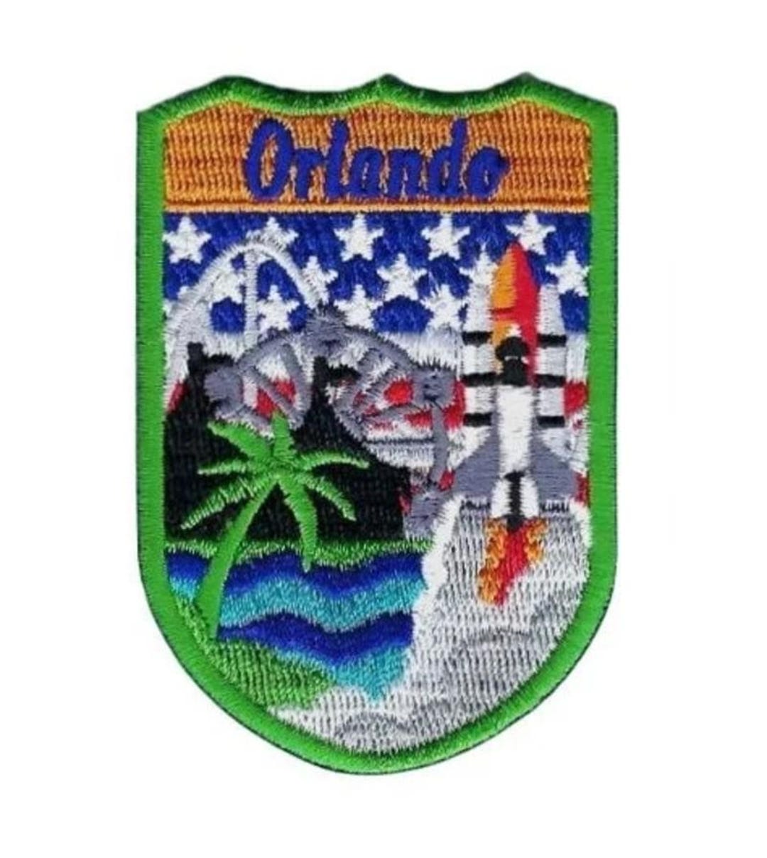 Orlando Florida Shield Patch (3 Inch) Iron-on Badge Travel America USA ...