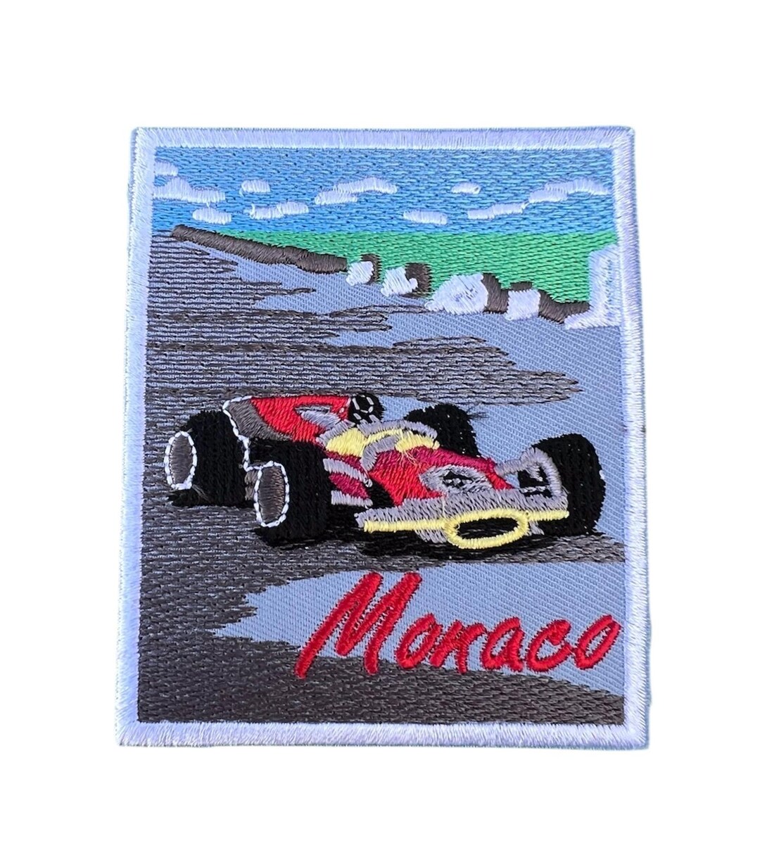 Monaco Grand Prix Patch (3.5 Inch) Embroidered Iron-on / Sew-on Badge ...