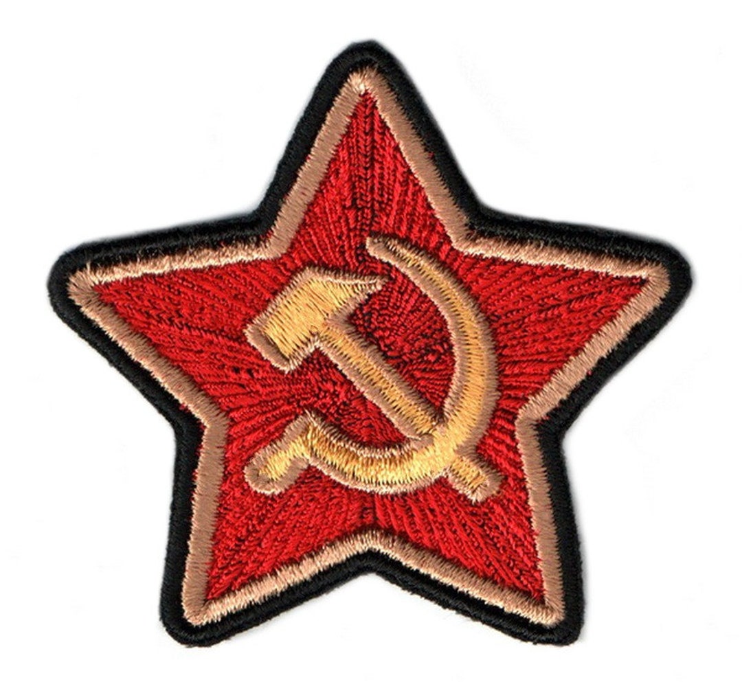 USSR Communist Patch (3 Inch) Hook + Loop Badge Soviet Union Star Insignia Hammer and Sickle ...