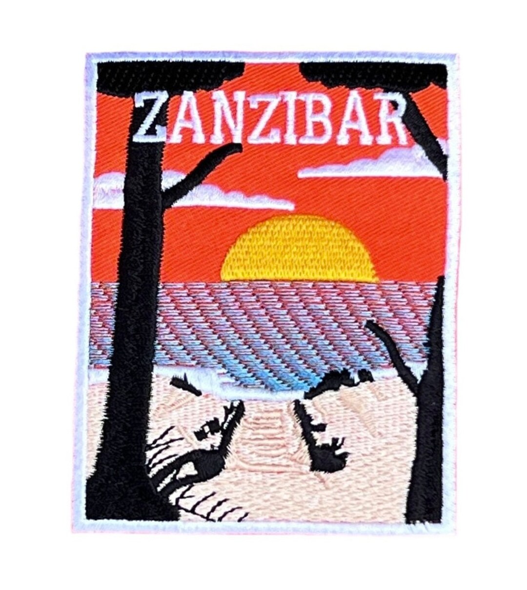 Zanzibar Patch (3.5 Inch) Iron-on / Sew-on Badge Travel Souvenir Emblem Perfect for Backpacks ...