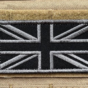 Great Britain Union Jack Patch (3.3 Inch) Embroidered (hook + Loop) Subdued Morale Tactical ...