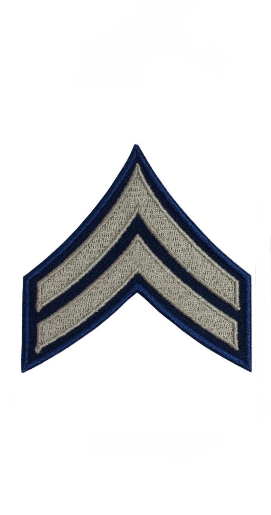 Corporal Rank Patch (4.3 Inch) American Khaki Stripes Iron-on or Sew-on ...