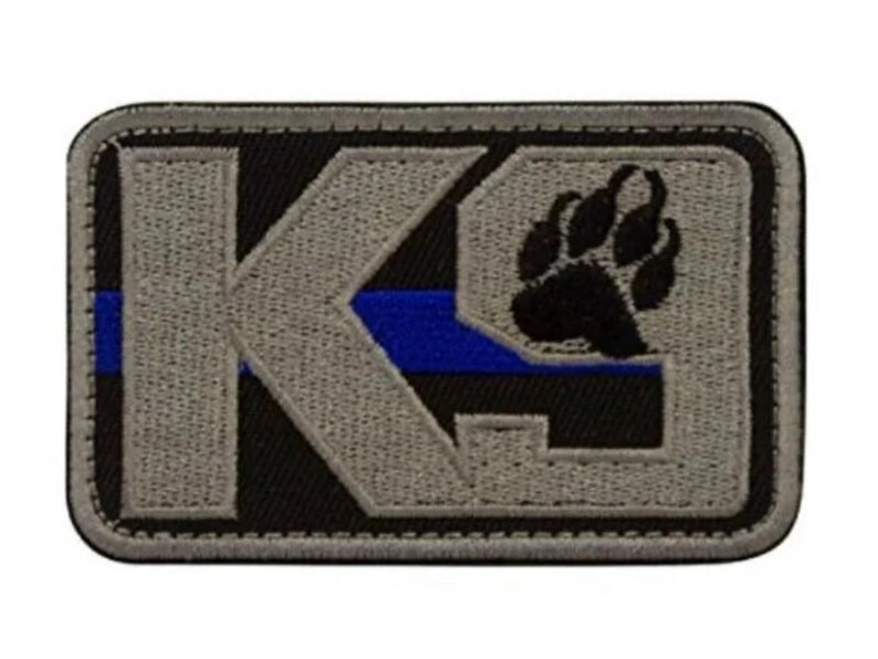 K-9 Thin Blue Line Patch (3.5 Inch) Embroidered Velkro (hook + Loop ...