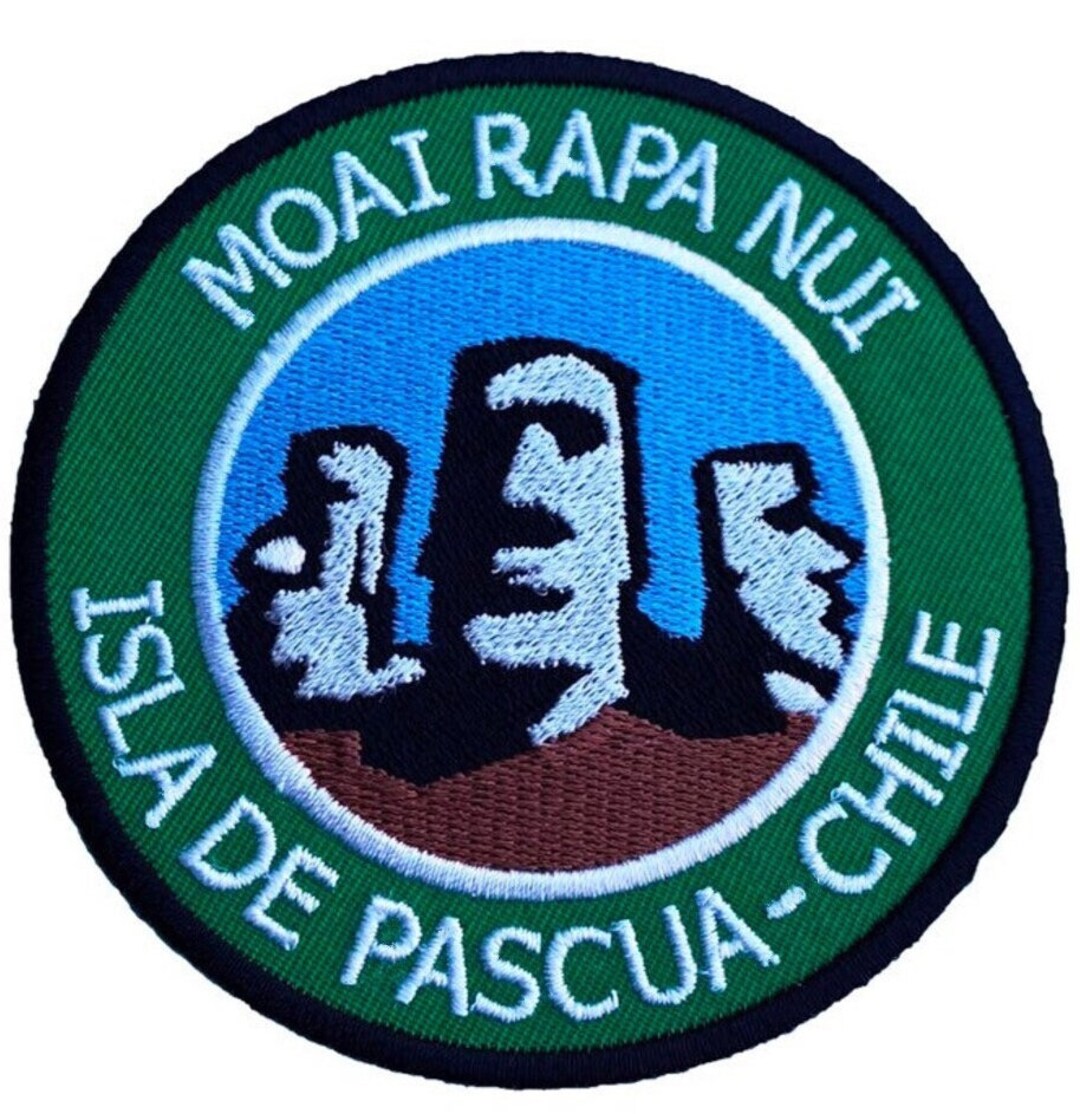 Moai Rapa Nui Easter Island Patch (3.5 Inch) Iron or Sew-on Badge Giant ...