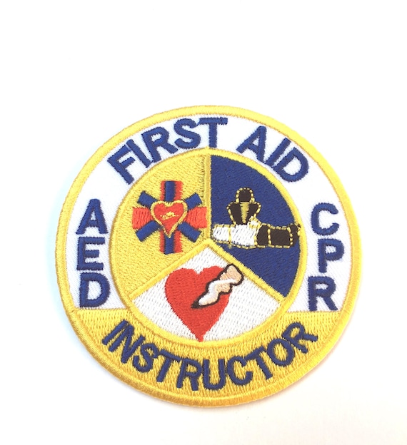 First Aid CPR AED Instructor Patch 3 Inch Embroidered Iron | Etsy