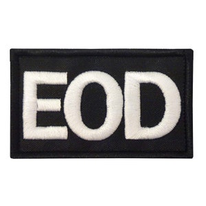 EOD Patch (3.5 Inch) Embroidered Badge Laser Cut (hook + Loop) Fastener ...