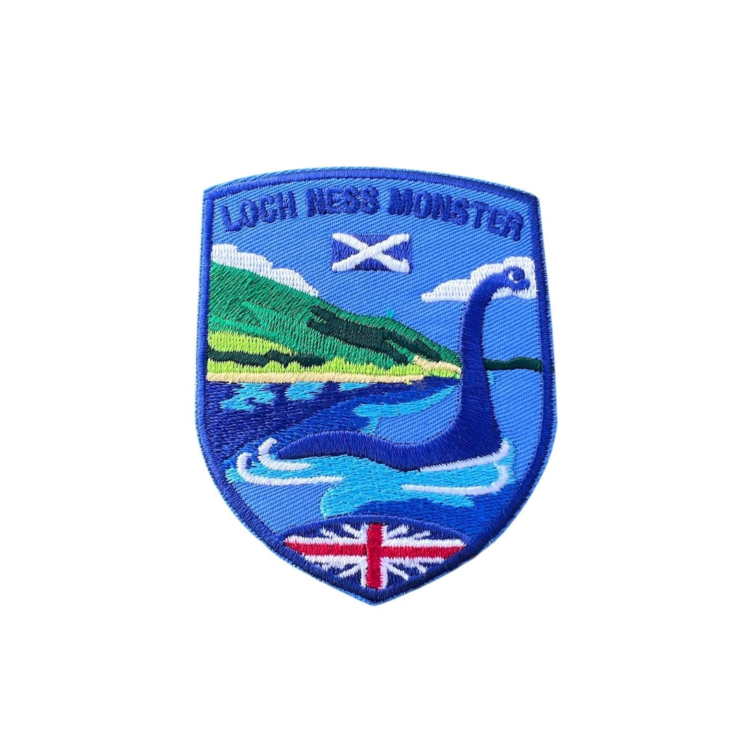 Loch Ness Monster Patch (3 Inch) Embroidered Iron-on or Sew-on Badge Travel Scotland Vacation UK ...