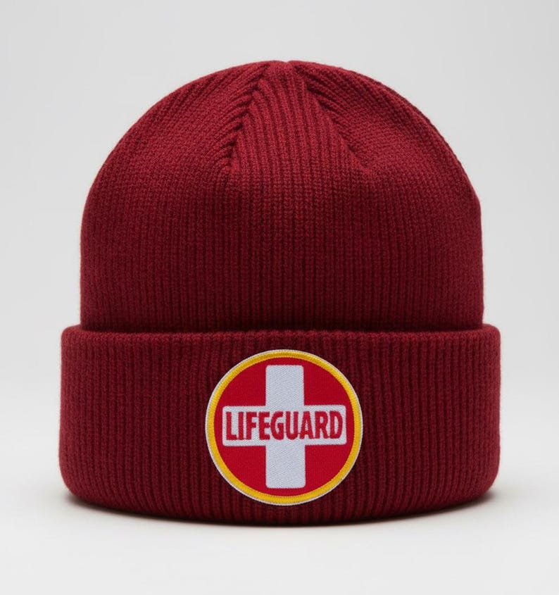 Lifeguard Patch, Embroidered Iron-on Sew-on Badge (75mm) Pool Attendant ...