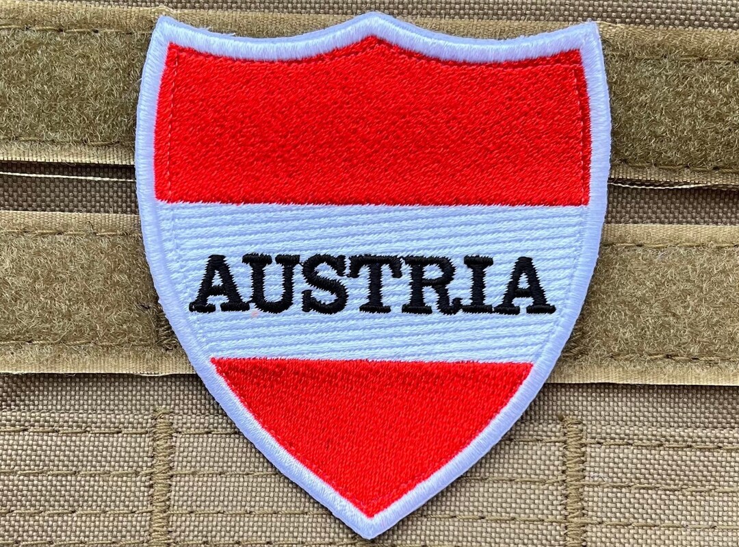 Austria Flag Patch (3 Inch) Embroidered National Badge (hook + Loop ...