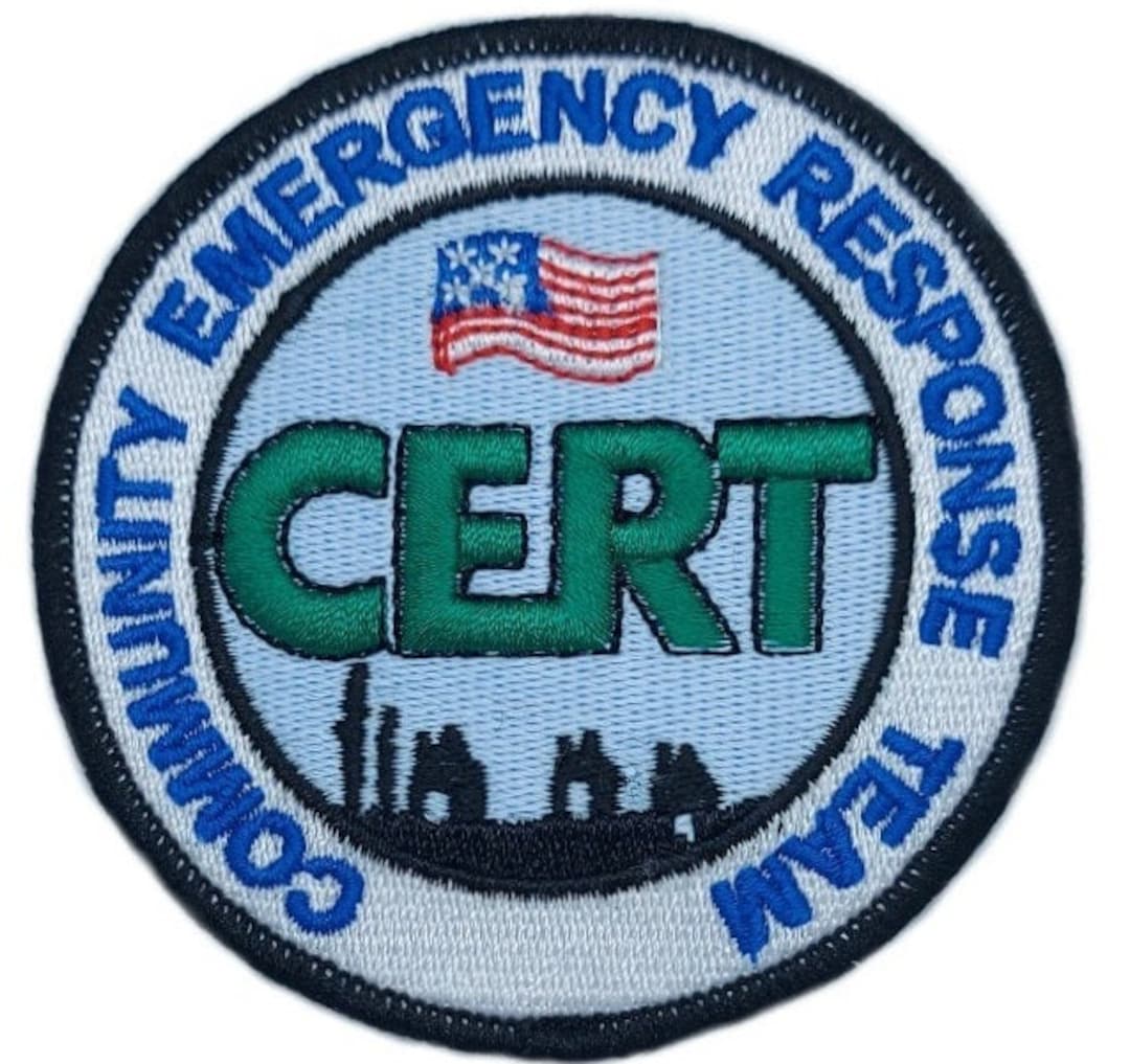 CERT Team Patch (3 Inch) Embroidered Iron/sew-on OR Hook and Loop Badge ...